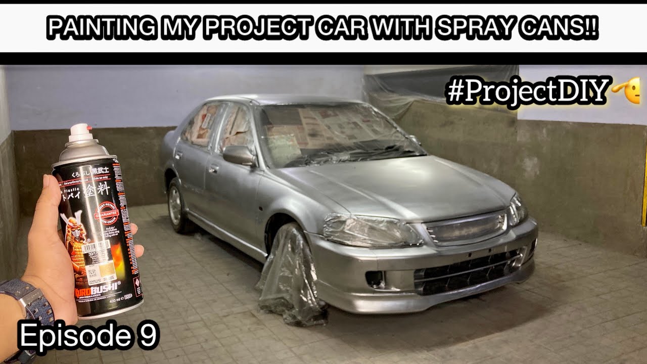 Episode 9: Finally Painted My Whole Car Sparkling Silver with Spray ...