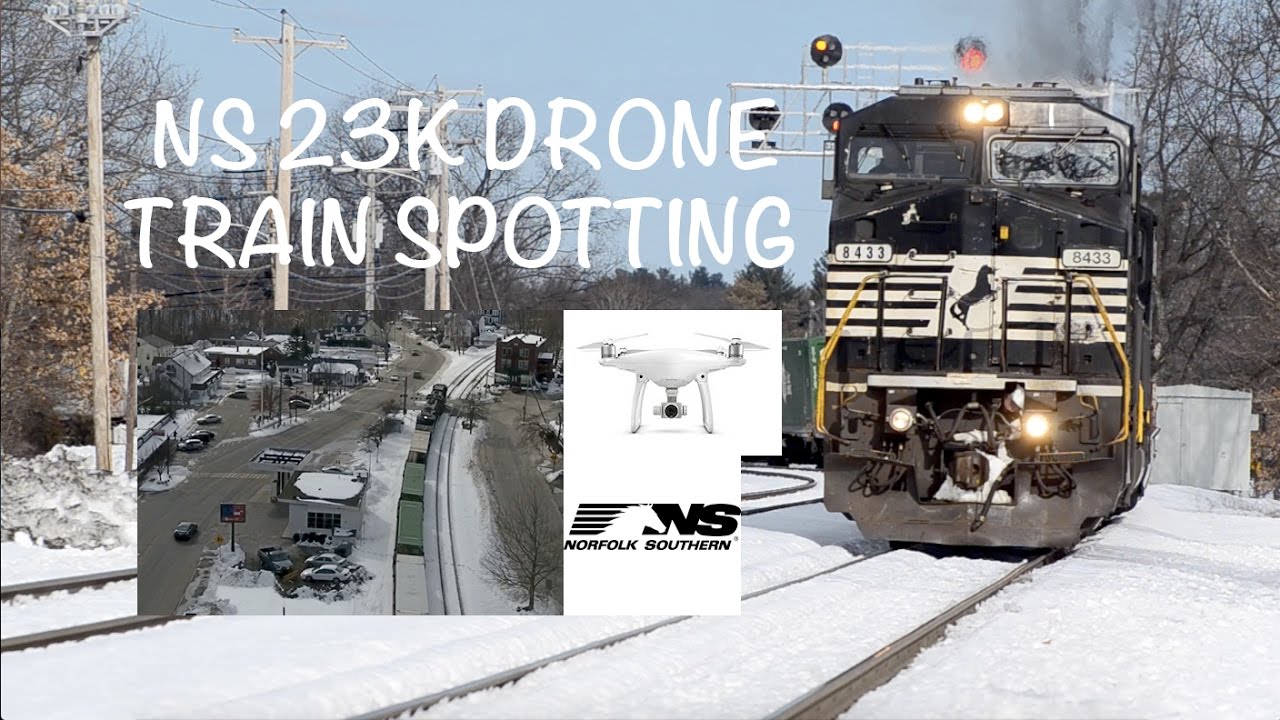 HD [1080P] DRONE TRAIN VIDEO FROM ABOVE NS 23K SHIRLEY MA - YouTube