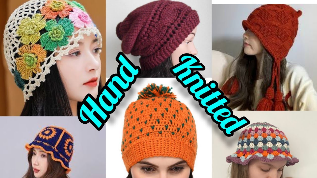hand knitted stylish 🤩🤩 and unique woolen caps designs/woolen caps ...