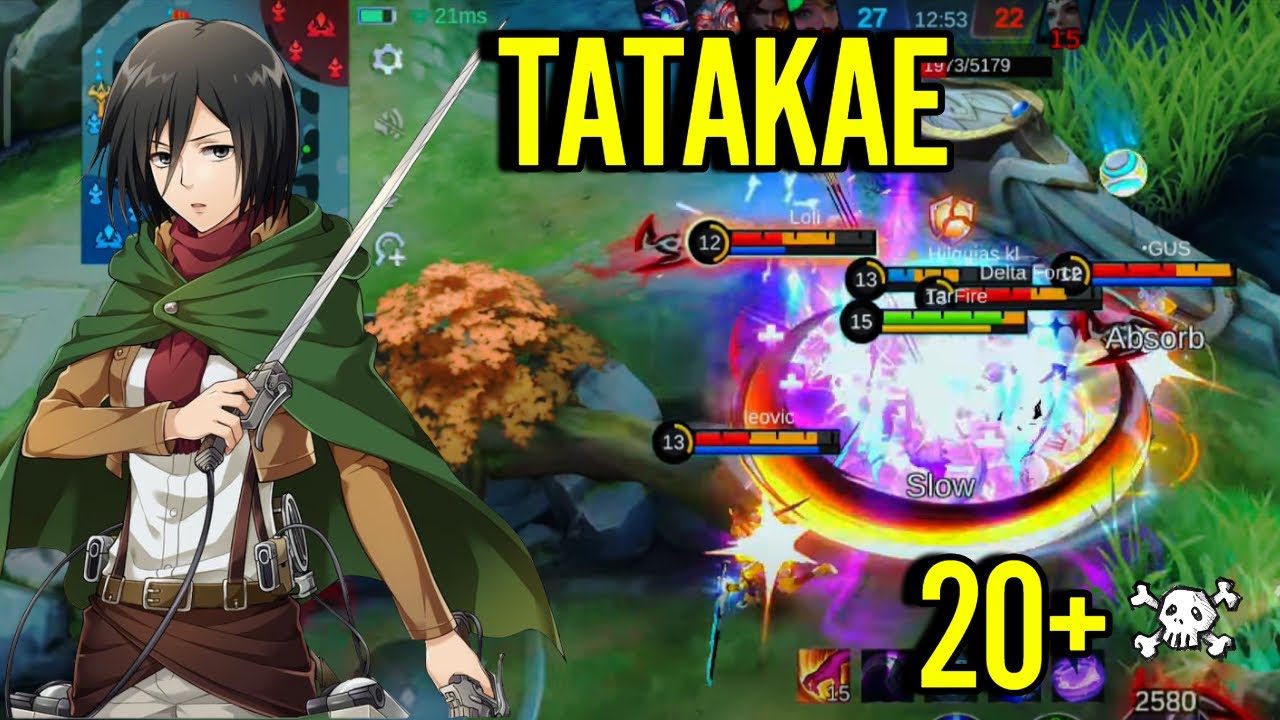FANNY MIKASA SKIN GAMEPLAY | AOT SKIN | MOBILE LEGENDS - YouTube