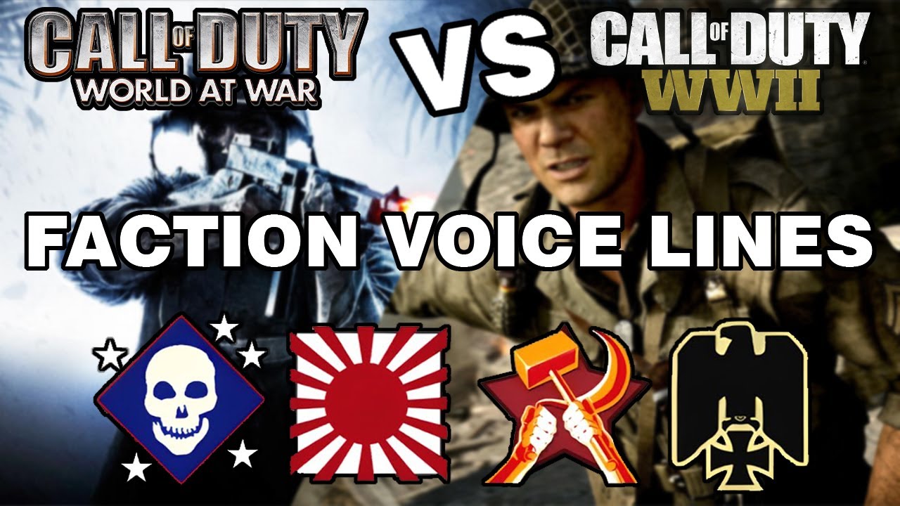 Faction Voice Lines - (Call of Duty WaW vs Call of Duty WW2) - YouTube