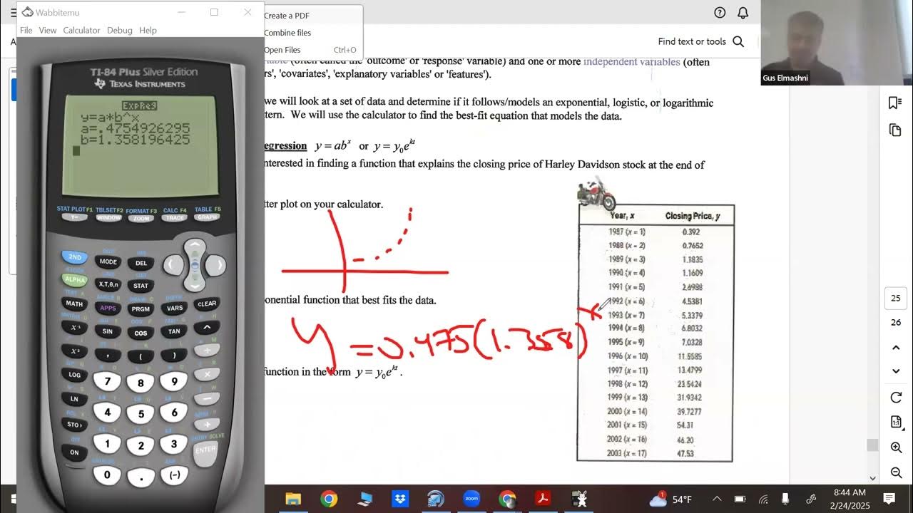Precalculus BC Honors Regression Techniques Spring 2025 - YouTube