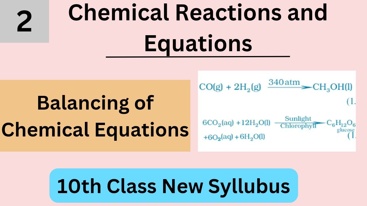 Chemical Reactions and Equations Class10 | Physical Sciences | NEW ...