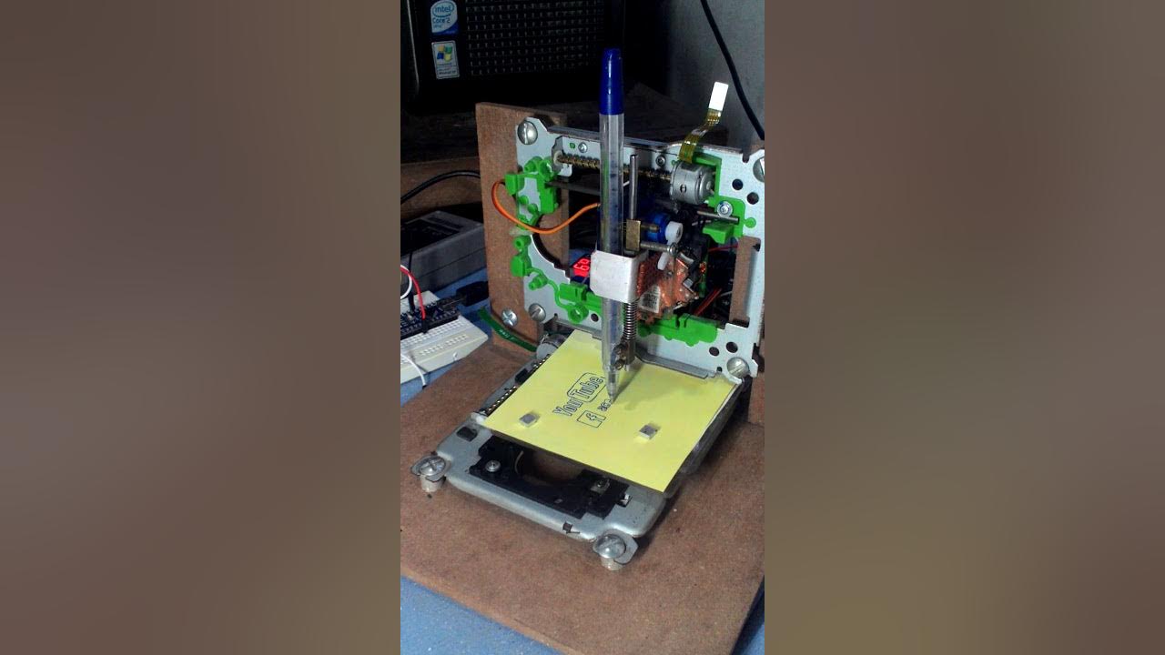 Arduino mini CNC plotter from old DVD drives - YouTube