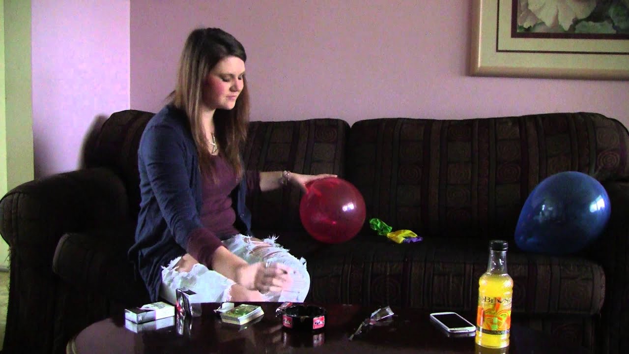 Amanda smoking with balloons - YouTube