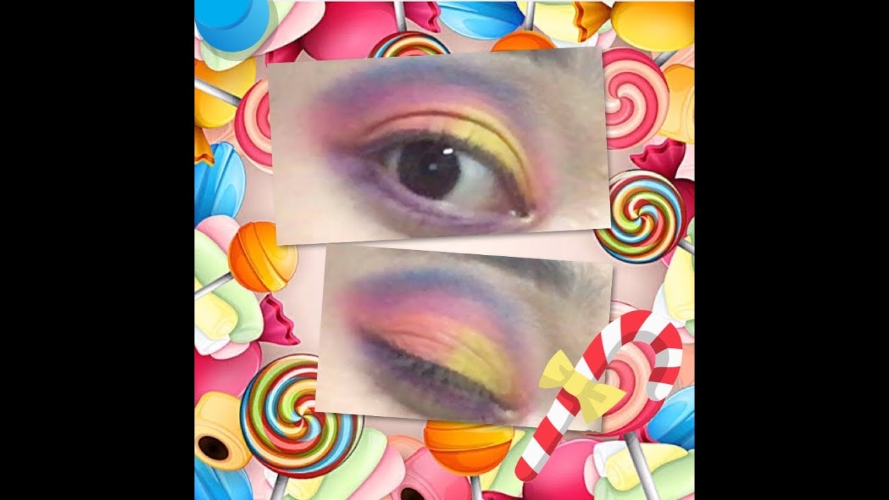 Sweet Candy look|Eyeshadow tutorial - YouTube