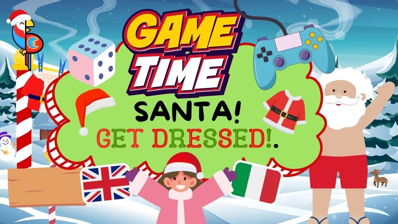 🎄🎅 CHRISTMAS Kids ESL Game 🎅🎄| "Santa get dressed!"| Winter Clothes ...