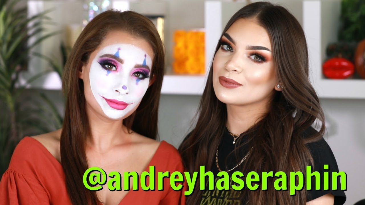 GLAM CLOWN HALLOWEEN MAKEUP WITH @ANDREYHASERAPHIN - YouTube