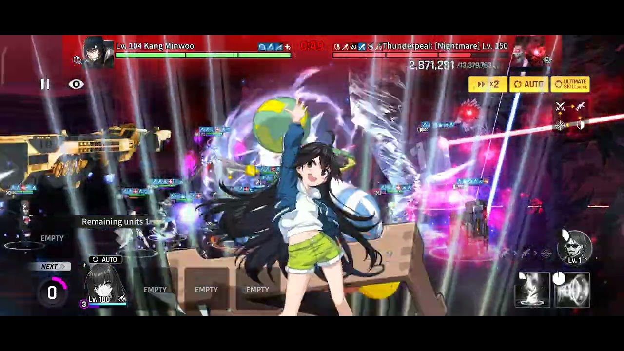 Counter:Side Brita Raid lvl 150 no buff full auto - YouTube