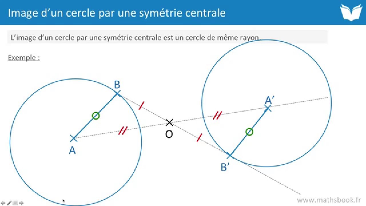 Image Dun Cercle Par Une Symétrie Centrale Cours De Maths Youtube