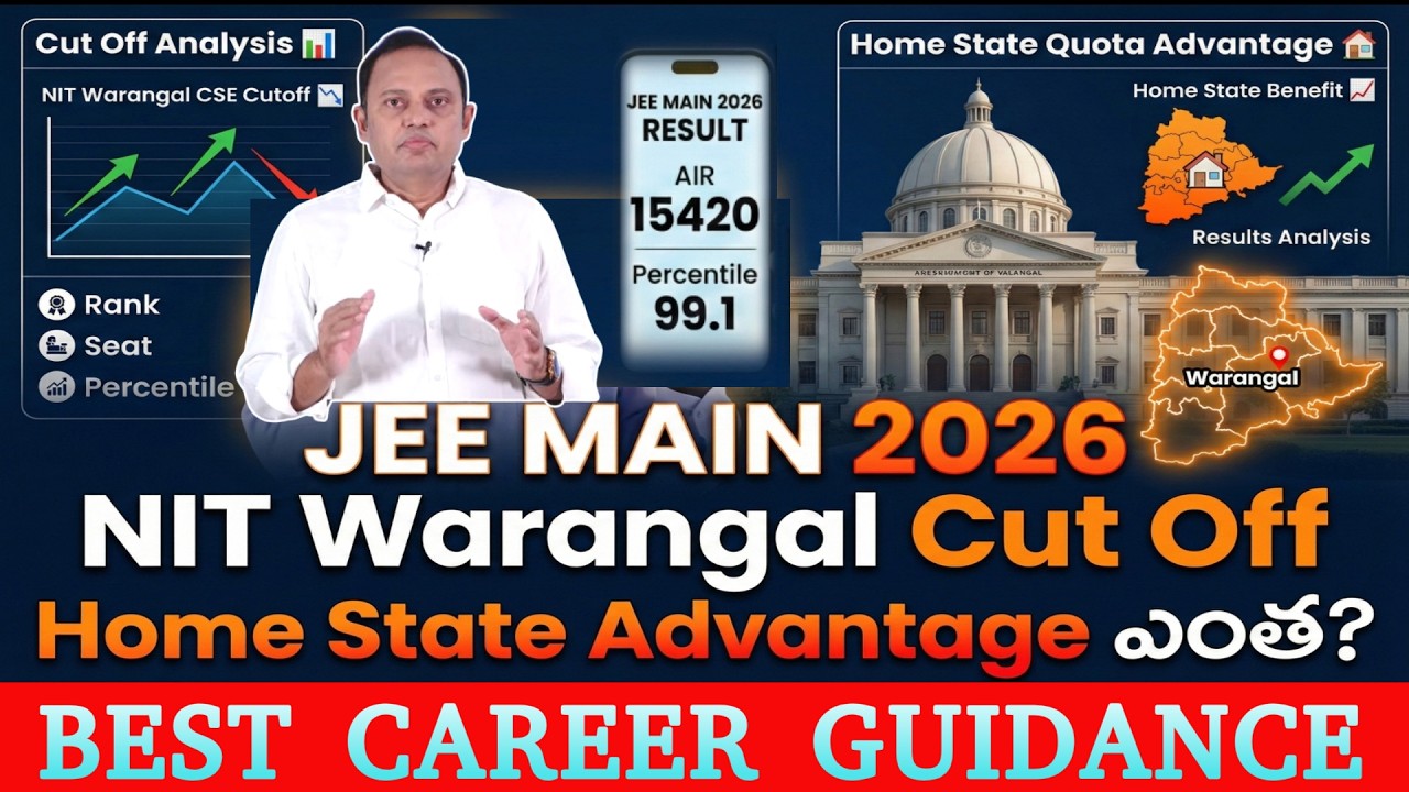 JEE Main 2026 Results OUT! 🚨 NIT Warangal Cut Off & Home State Quota ...