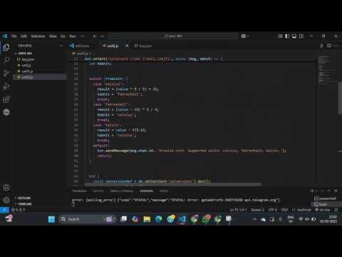 UNIT CONVERTER - Telegram Chatbot integrated with firebase firestore - YouTube