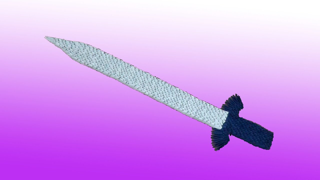 How to make a paper sword (blade). 3D origami tutorial - YouTube
