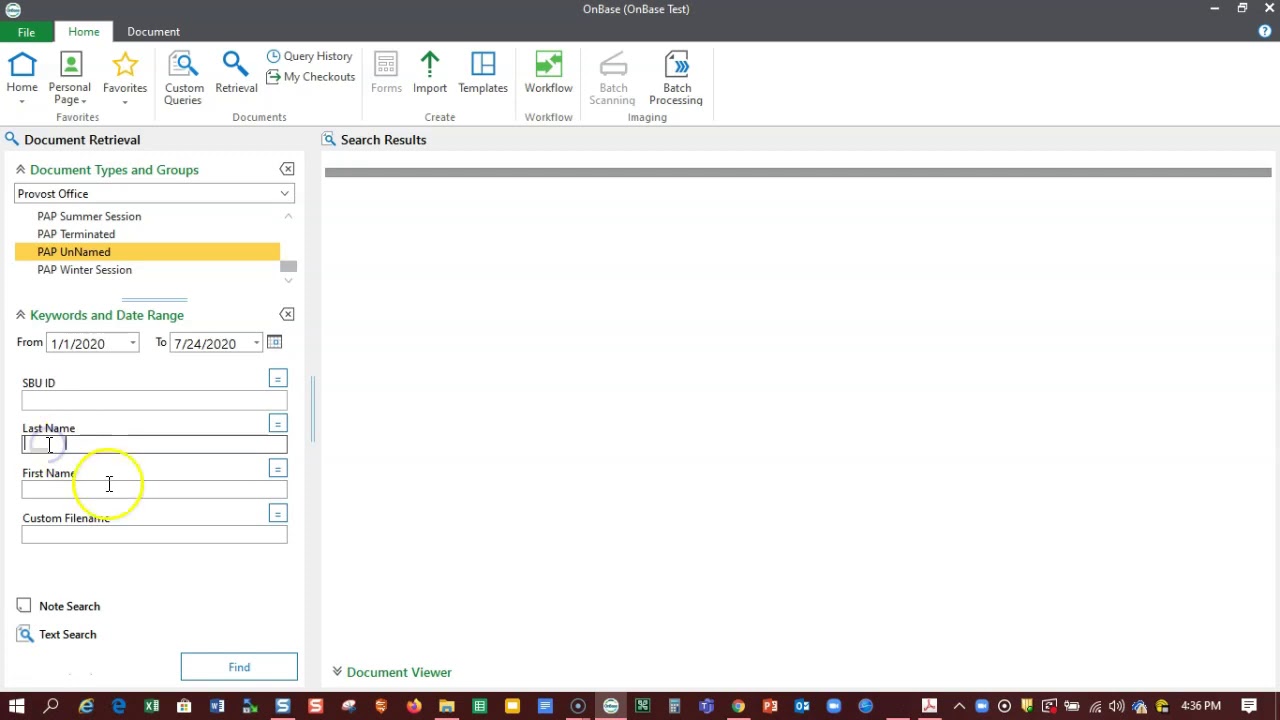 9 OnBase Retrieving a Document - YouTube