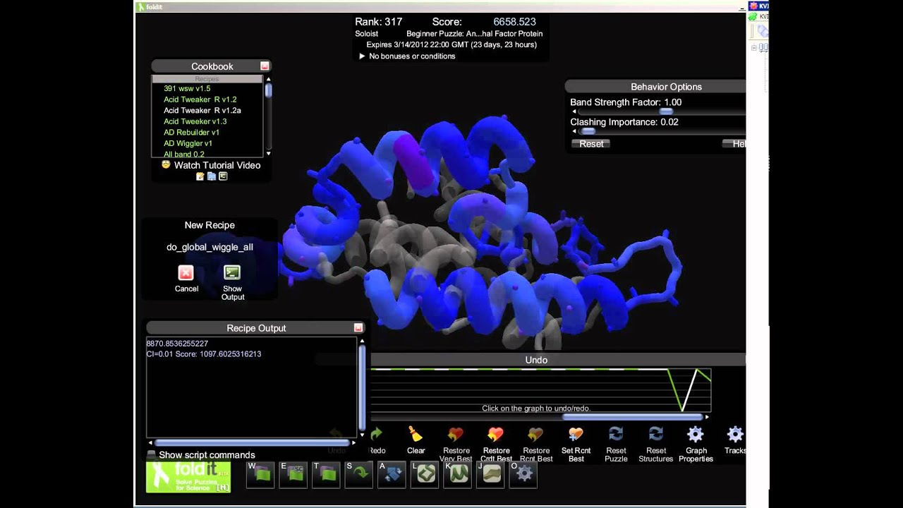 Foldit: wiggle test - YouTube