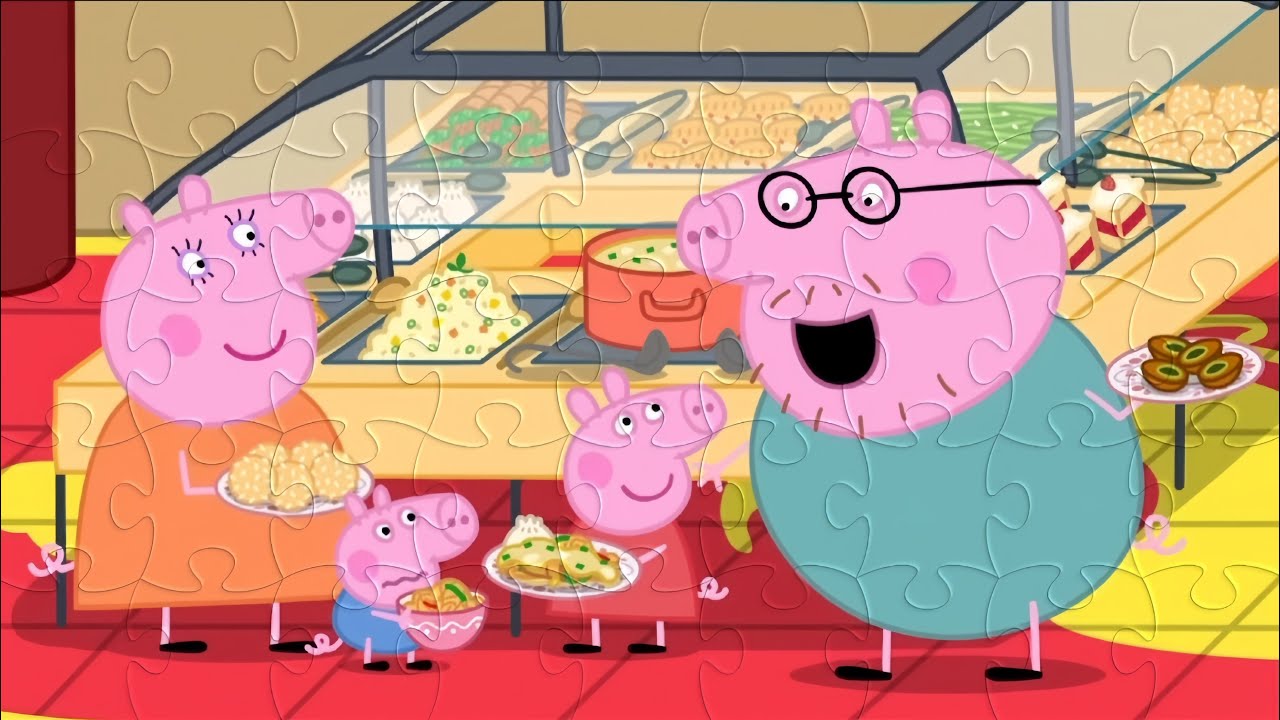 Peppa Pig Puzzle Assembly for Kids | Fun Learning Video - YouTube