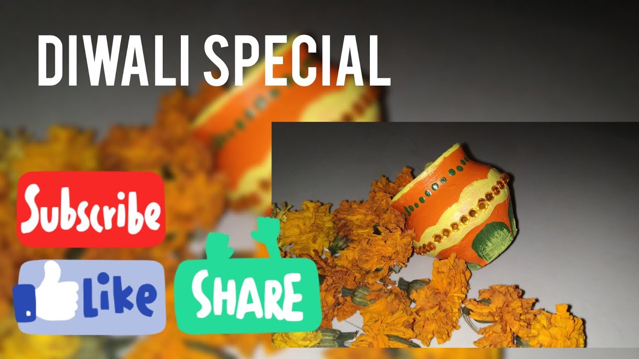 Kulad// Decoration // Craft💫// Diwali Special💥 #youtube #painting # ...