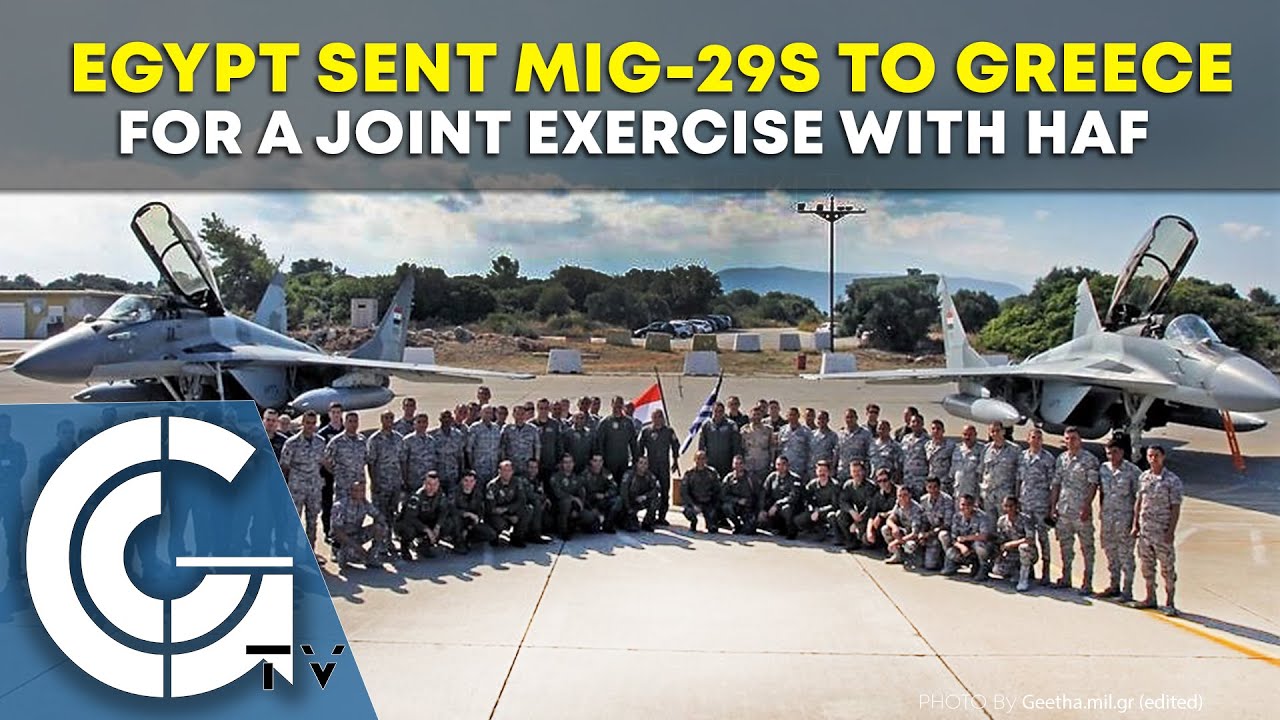 Egypt sent MIG-29s to Greece for a joint exercise with HAF - YouTube