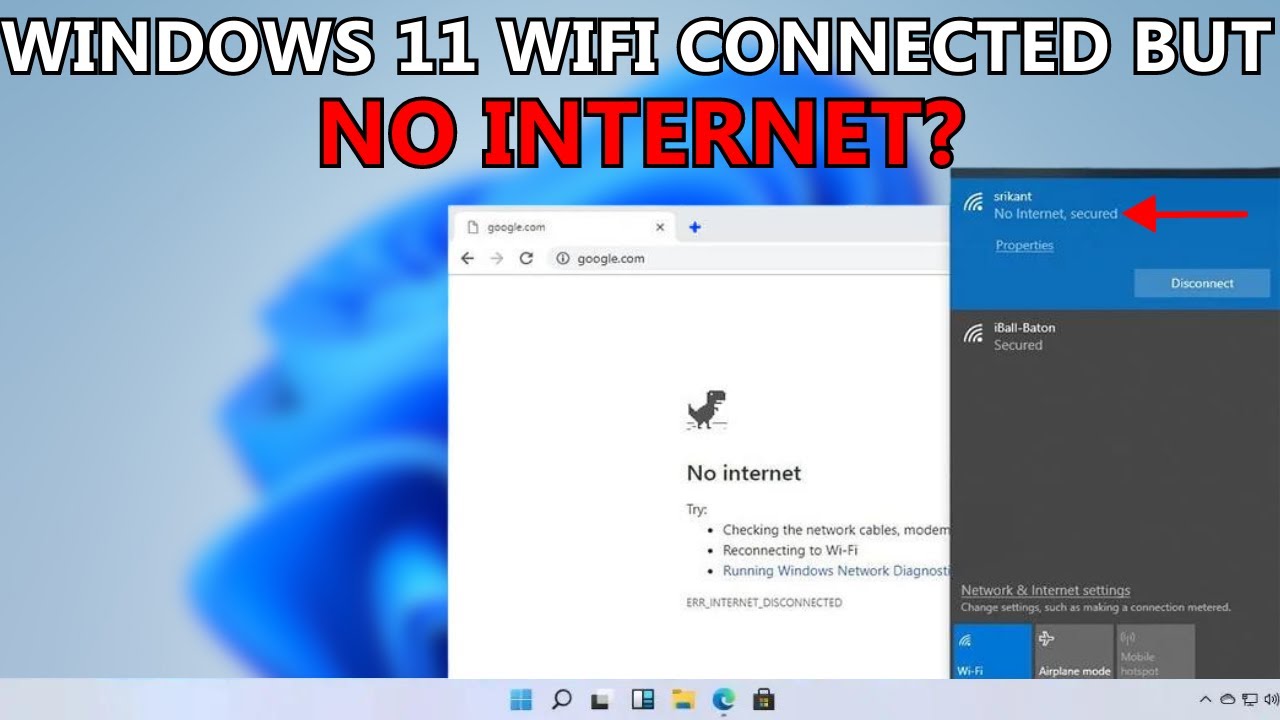 WiFi Connected but no Internet Access on Windows 11 | No Internet ...
