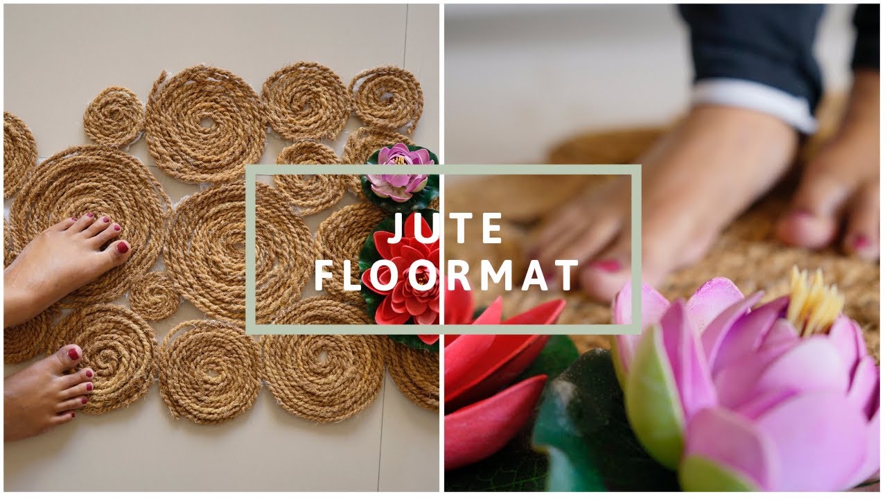 HOW TO MAKE JUTE FLOOR_MAT USING WASTE MATERIAL (हिंदी) || Interior ...