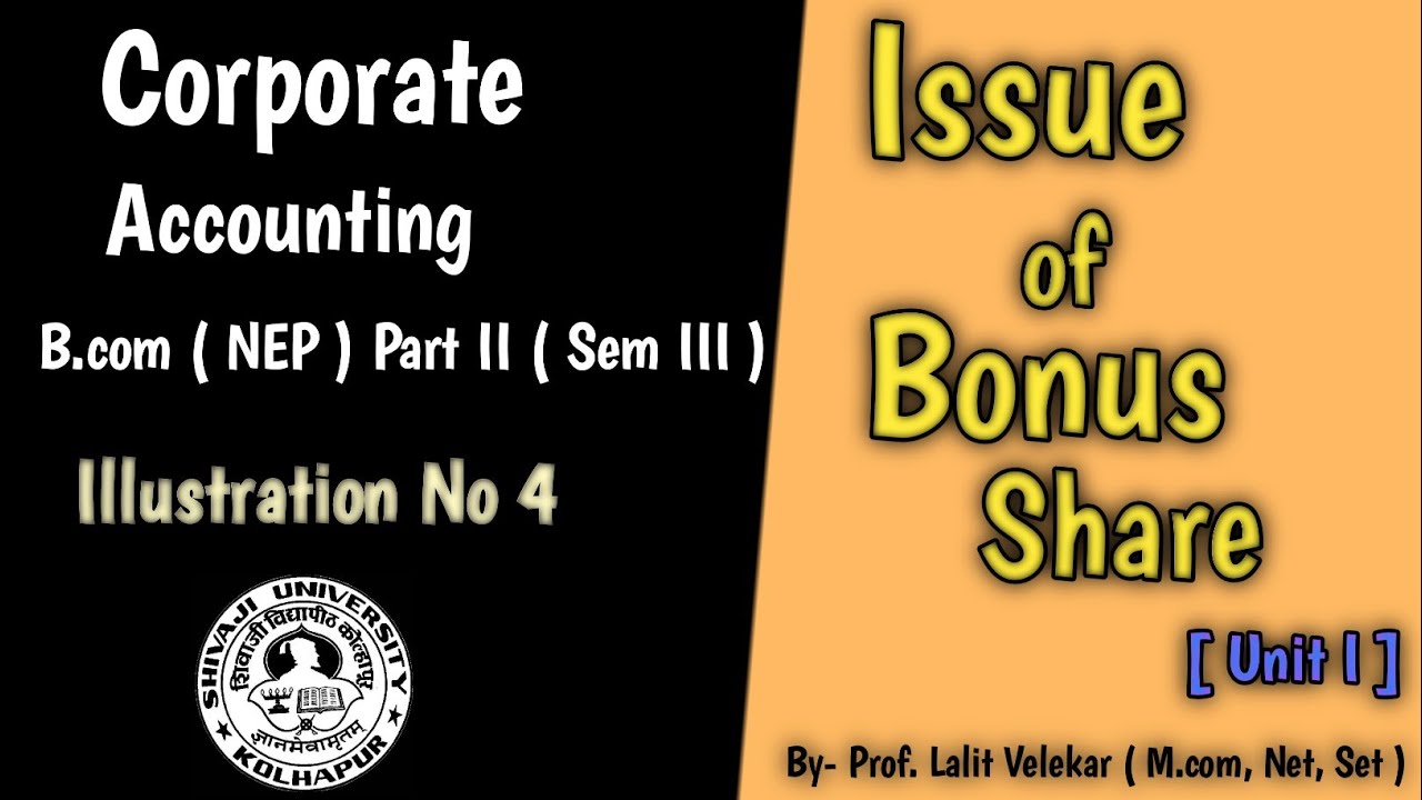 Bonus Issue of Shares: Problem with Solution # 4 @eduaccountancy - YouTube