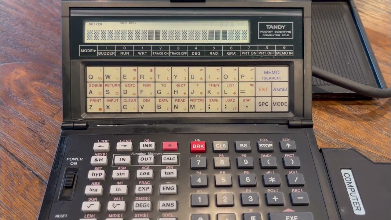 Tandy PC-6 Pocket Computer Printing a Maze - YouTube