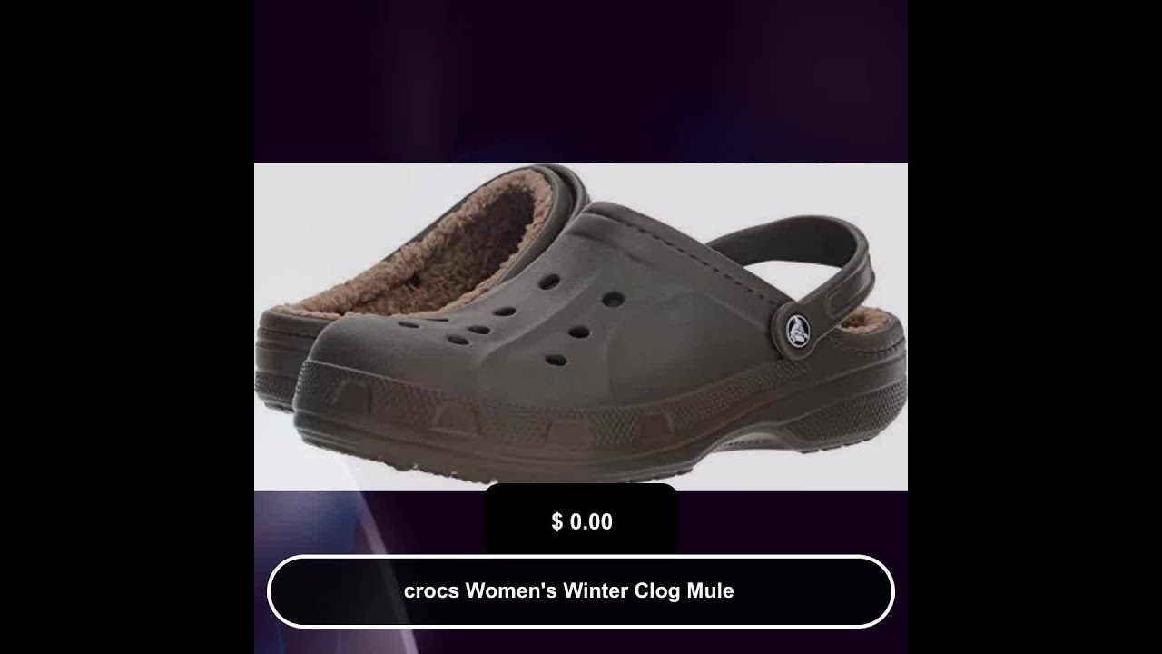 crocs Women's Winter Clog Mule - YouTube