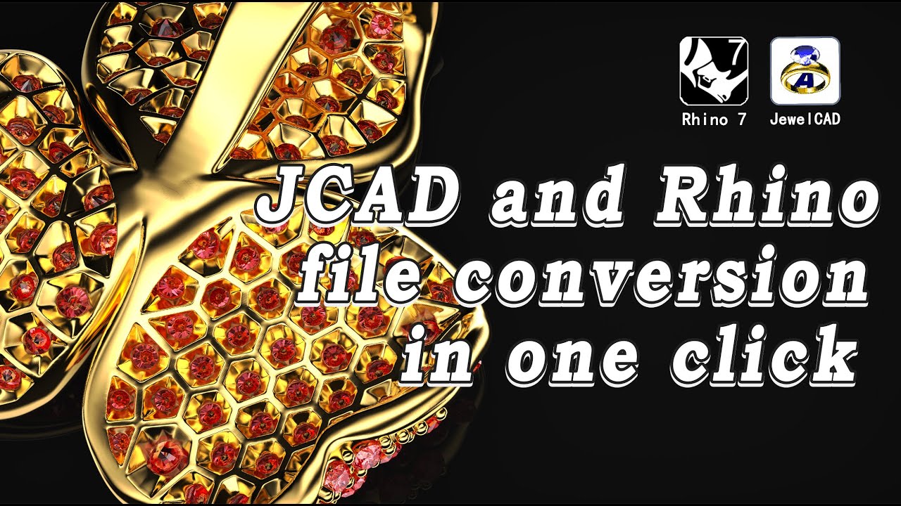Rhino and Jewelcad convert files to each other with one click - YouTube