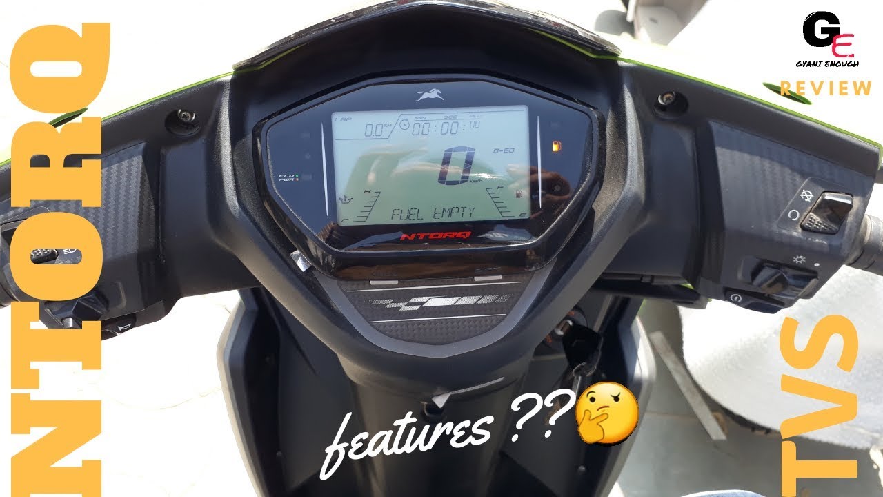 TVS Ntorq instrument Cluster review | features | specifications roundup ...