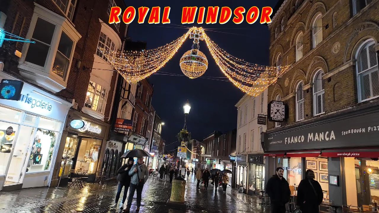 King's 2nd Home: Windsor Christmas Lights & ☔️ Rainy Night Walk ...
