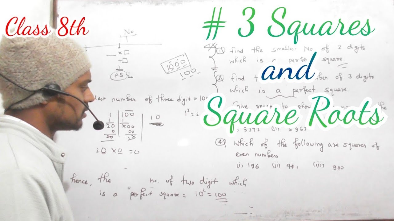 Class 8th | Day 3 | Squares and Square Roots | Mathematics # ...