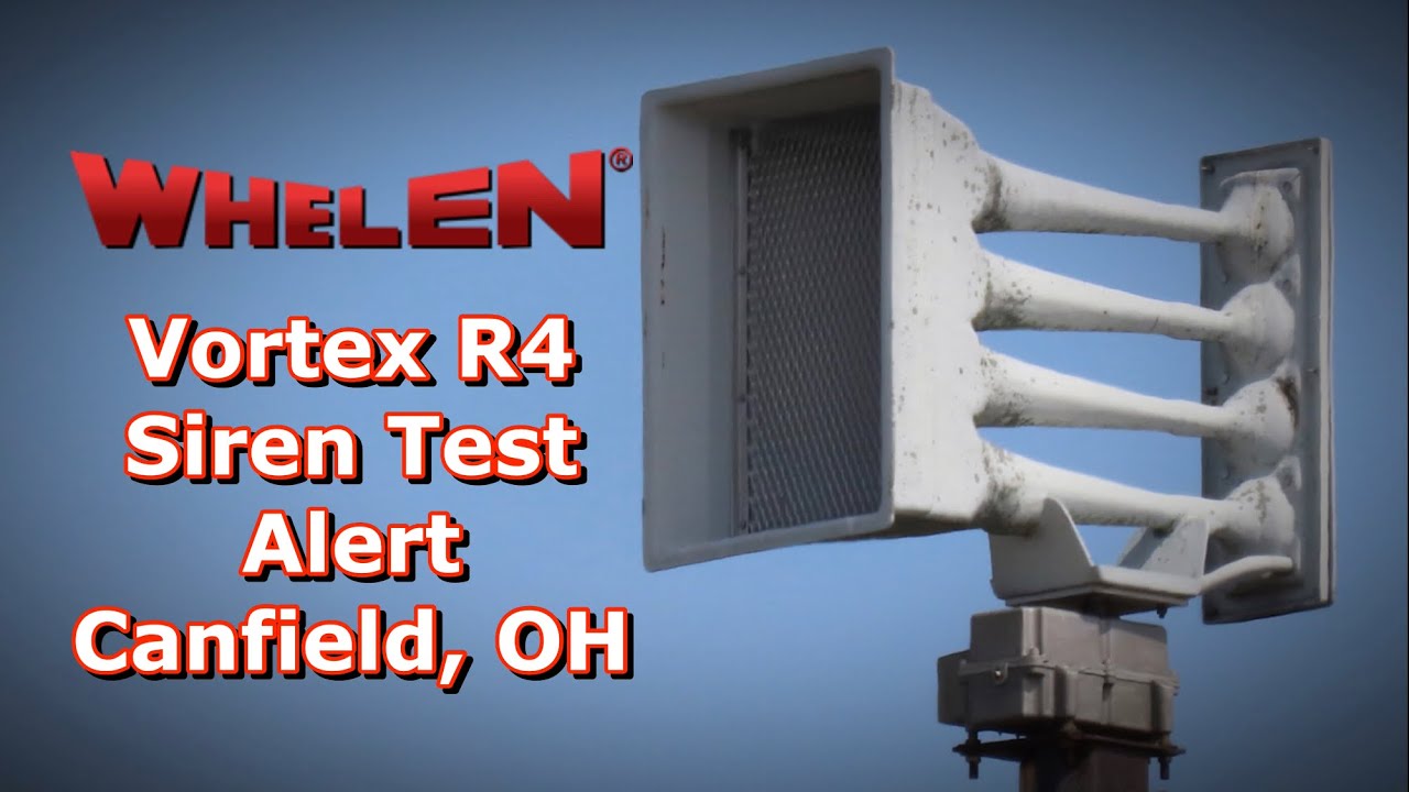 Whelen Vortex R4, Siren Test, Alert, Canfield, OH - YouTube