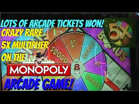 👾 RARE 5x Multiplier Win On the MONOPOLY ARCADE GAME! Winning Tickets ...