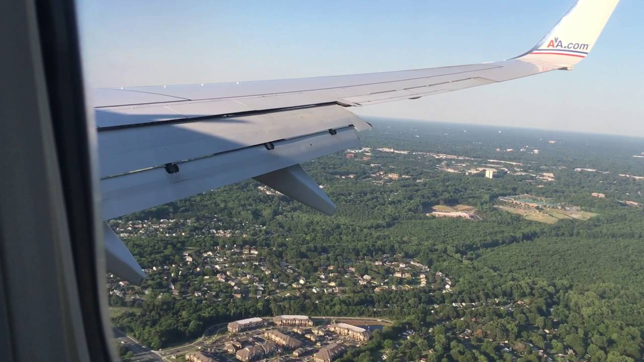 AA B737-800 Landing in CLT from EWR - YouTube
