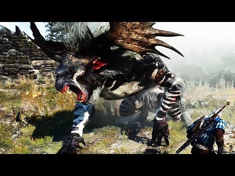 Witcher 3: Morvudd the Fiend Boss Fight (Hard Mode) (4K 60fps)
