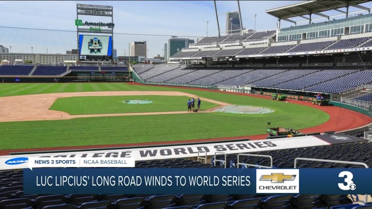 Williamsburg's Luc Lipcius helps lead Tennessee to CWS - YouTube