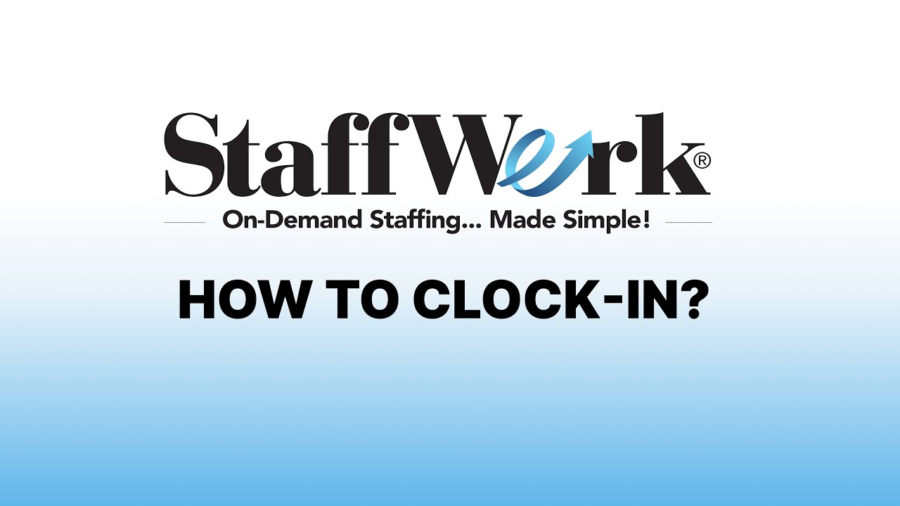 How to Clock In and out with StaffWerk - YouTube