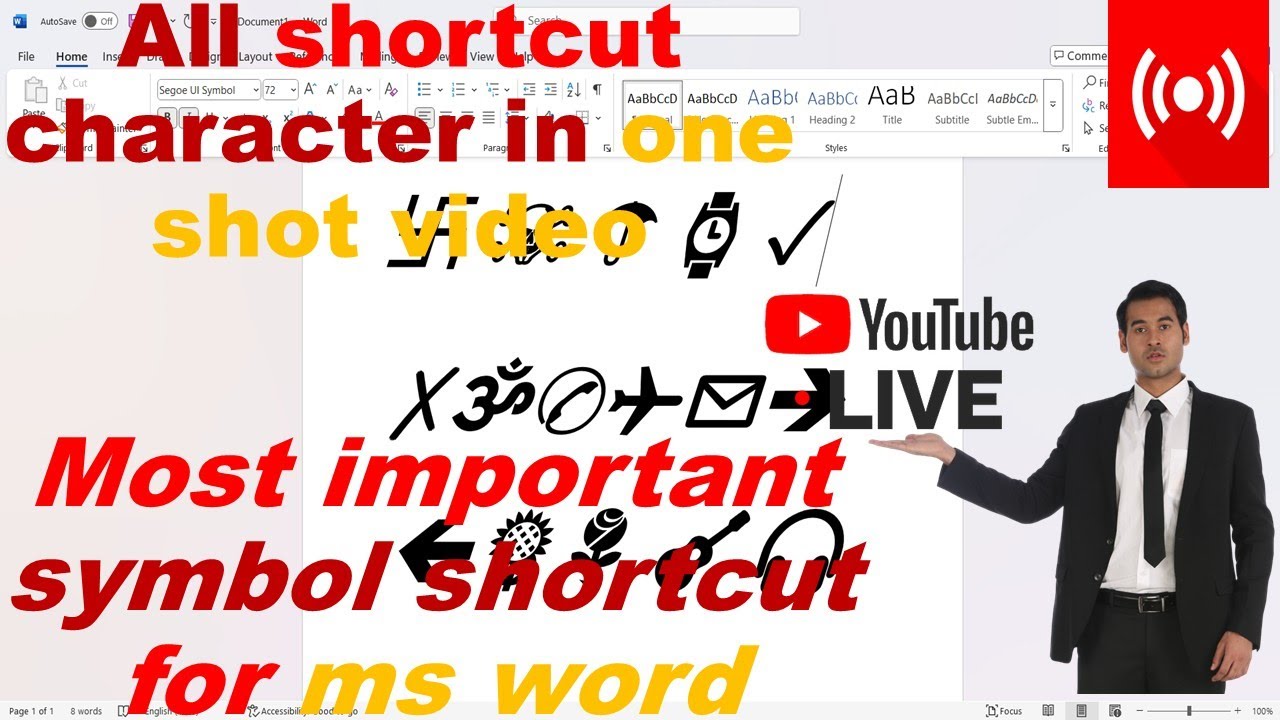 Most important Symbol shortcuts for ms word #tricks #msword #tips # ...