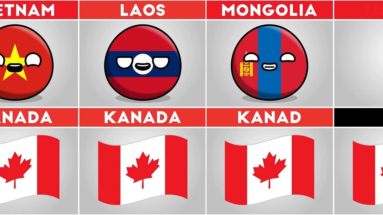 How to Say "CANADA!" in Different Languages_ (New) #countryballs - YouTube