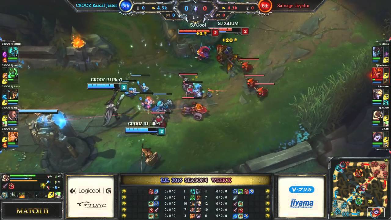 LJL2015 Season1 Round10 CROOZ Rascal Jester vs Salvage Javelin - YouTube