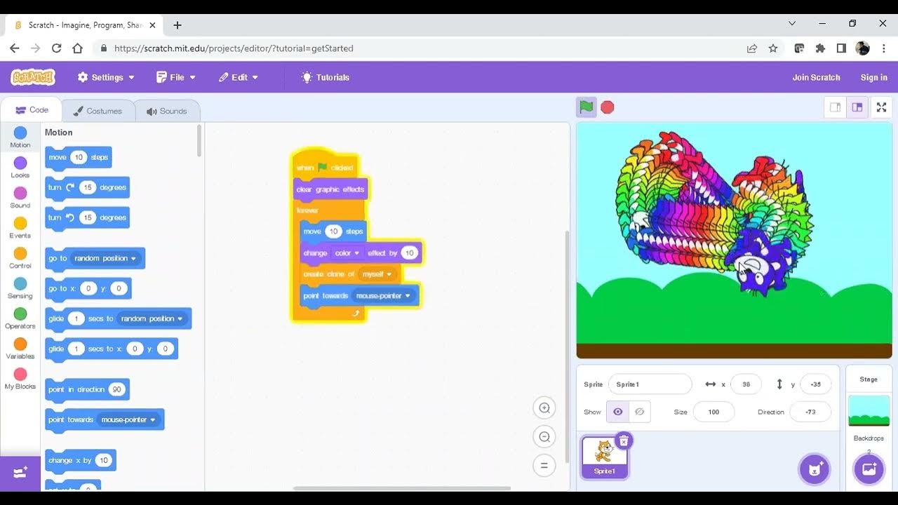 Tutorial Mouse Pointer Dengan Aplikasi Scratch - YouTube