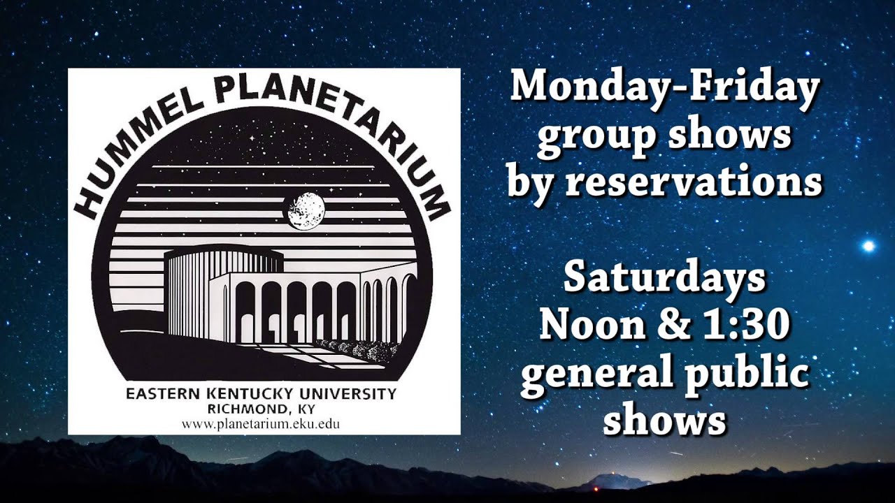 Visit the Hummel Planetarium at EKU in Richmond, Kentucky - YouTube