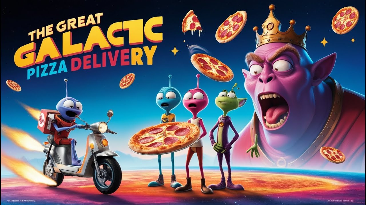the great galactic pizza delivery, kids story | Animated Adventures ...