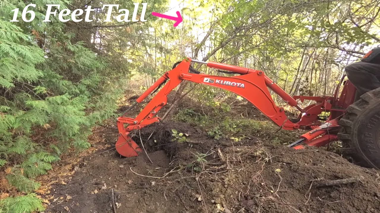 Transplanting Trees with Kubota L2501 with Backhoe - How to dig out ...
