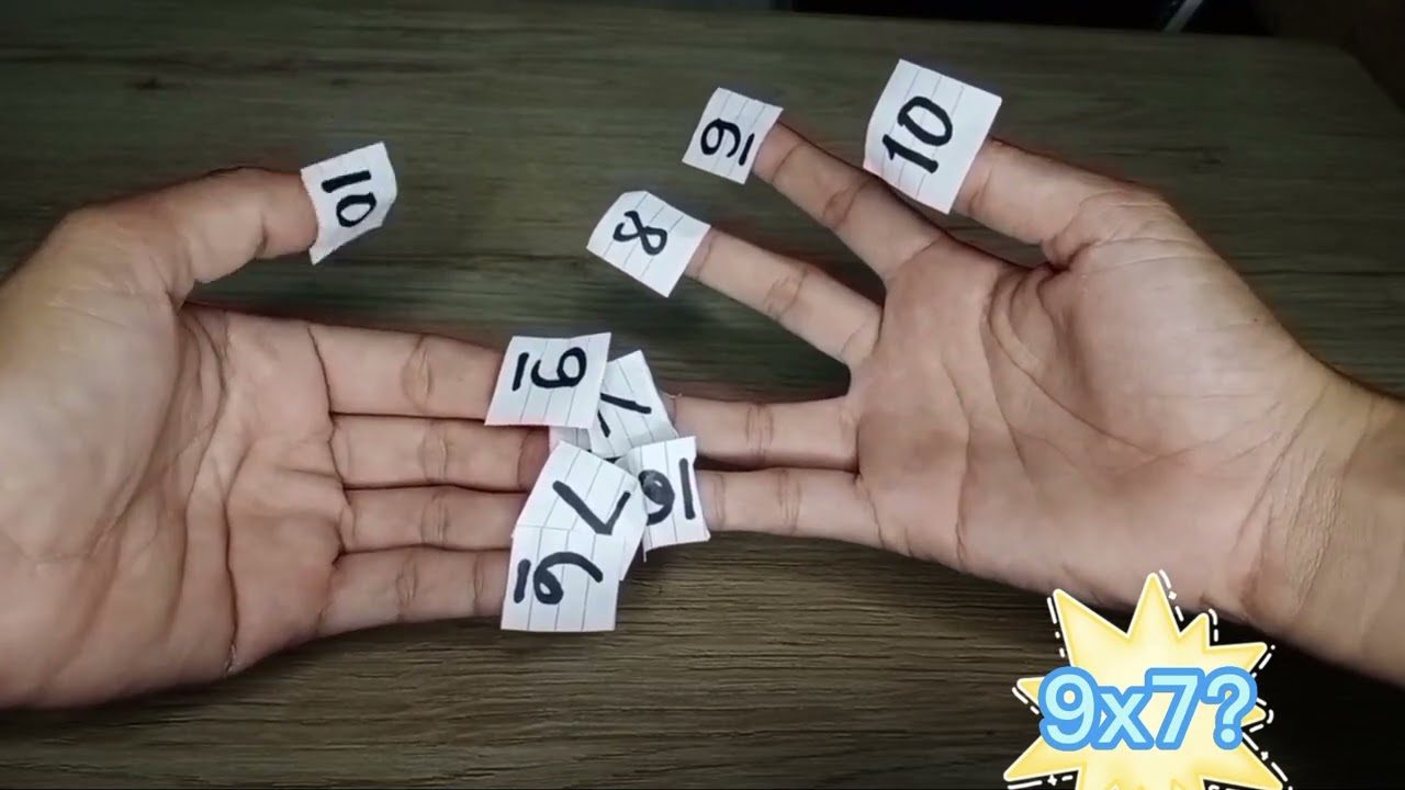 Using Finger multiplication - multiply numbers - YouTube