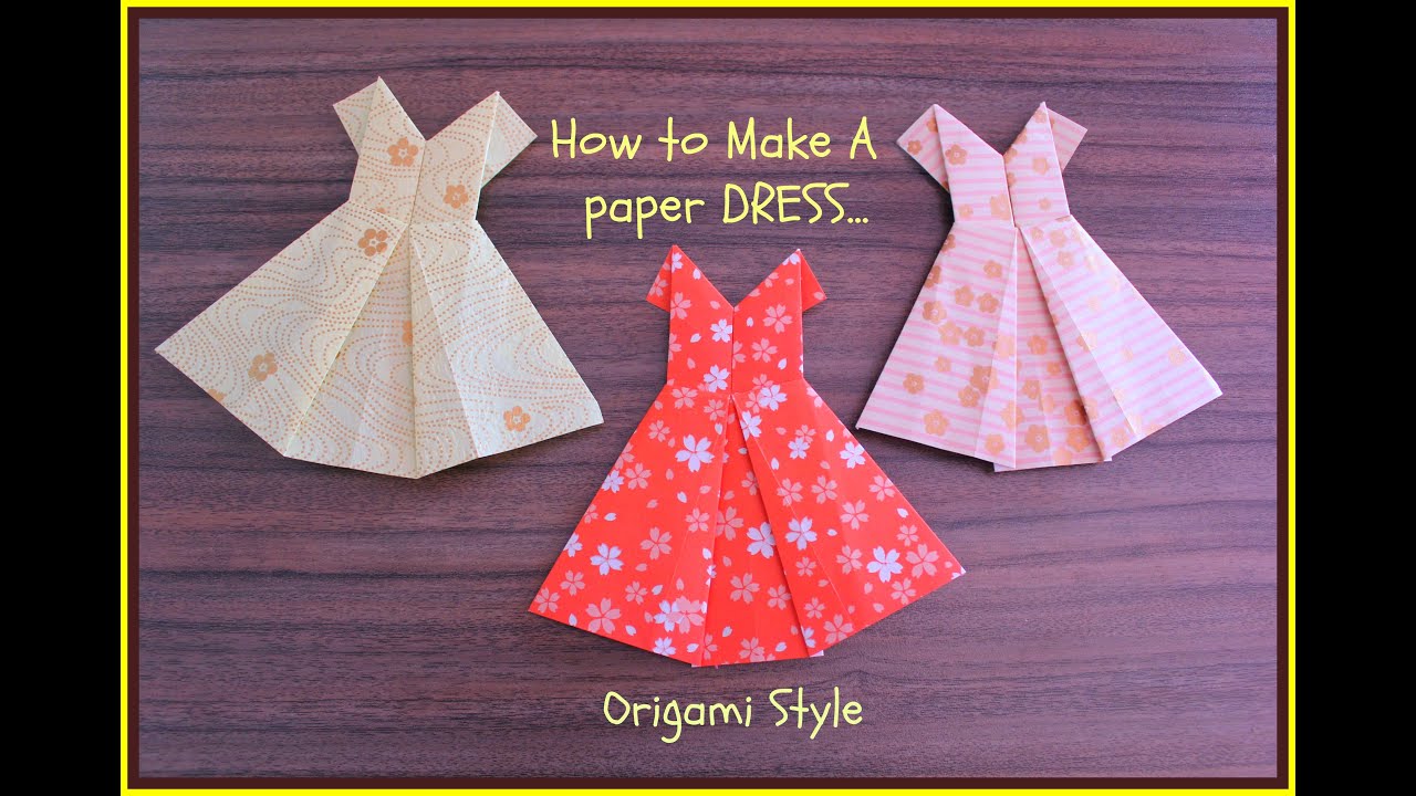 #HOWTO# MAKE AN #ORIGAMI# PAPER DRESS - YouTube