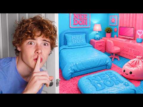 I Transformed My Sister's Room With ONLY Squishies