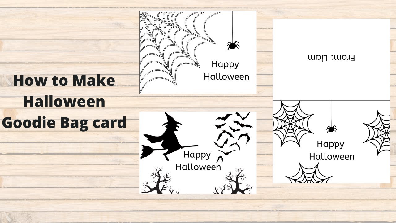 How to make Halloween Goodie bag card 2022 | Easy goodie card - YouTube