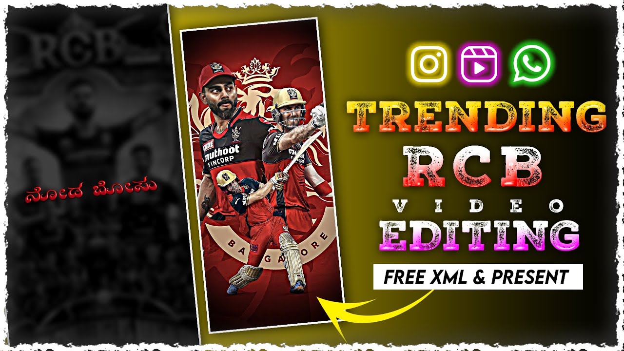Instagram Rcb Trending | Reels Viral Video |Editing In Alight Motion ...