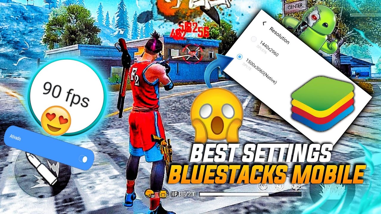 BLUESTACKS MOBILE BEST RESOLUTION SENSITIVITY SETTINGS EMULATOR SENSI ...